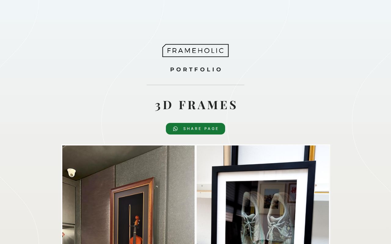 3D Frames | Frameholic Portfolio